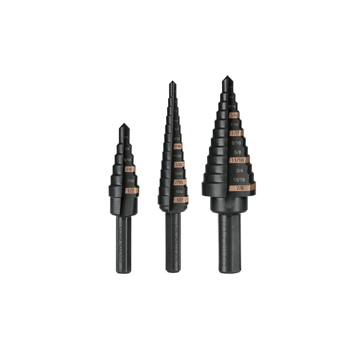 Juego De 3 Brobas Escalonadas De óxido Negro, TRUPER – FELI